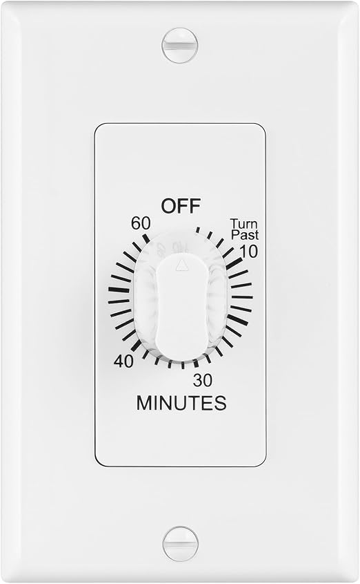 Amazon.com: SURAIELEC 60-Minute in-Wall Spring Wound Countdown Timer ...