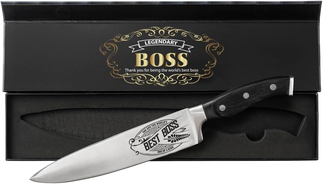 Amazon.com: CUTLINX Birthday Gift BEST BOSS - Premium Chef Knife Gift ...
