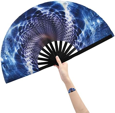 Amazon.com: Daftboy Fluid Fantasy Iridescent Fan Festival Hand Fan ...