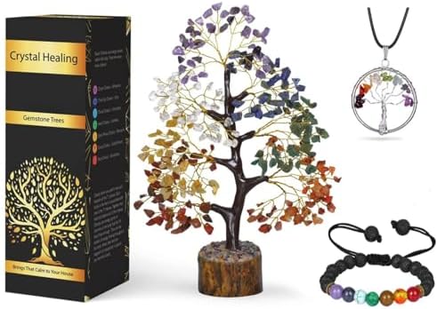 Amazon.com: NARIBABU Seven Chakra Tree - Crystal Tree for Positive ...