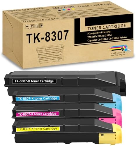 Amazon.com: SCCOLOR TK-8307 TK8307 Toner Cartridge High Capacity 4Pack ...