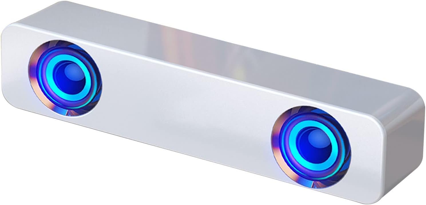 Amazon.com: Levmjia Computer Speakers, Wired USB-Powered PC Speakers ...
