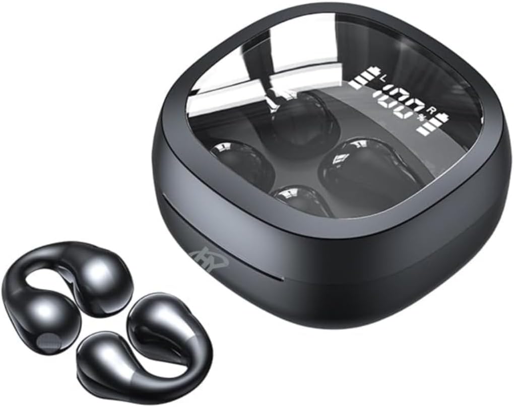 HY Open Ear Earbuds Bluetooth Wireless v5.3, OWS Earclips Design, 8mm ...