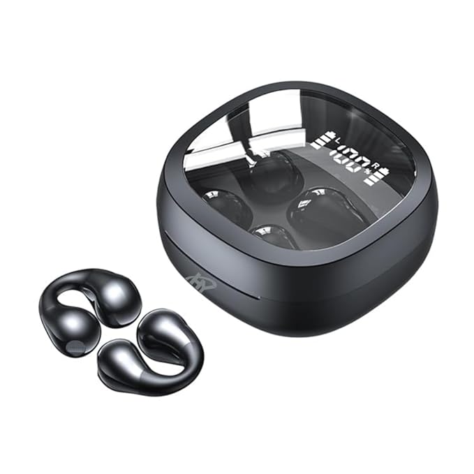 HY Open Ear Earbuds Bluetooth Wireless v5.3, OWS Earclips Design, 8mm ...