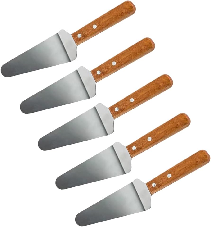 Amazon.com | CZWESTC 4 Pcs Stainless Steel Pizza Servers with Wooden ...