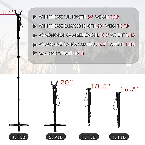 Snapklik.com : AUSCAMOTEK Rifle Shooting Stick
