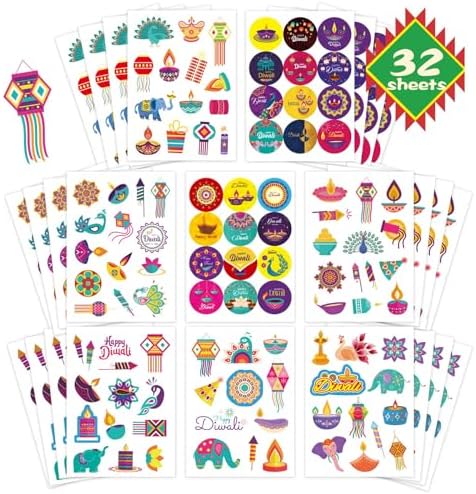 Amazon.com: weRevel Happy Diwali Party Stickers, 40 Count, 2 Inches ...