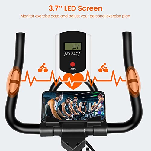 Jupgod Resistance Exercise Bike with Heart Rate Monitor, Stationary ...