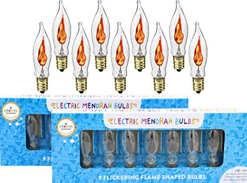 Amazon.com: The Dreidel Company 18 Electric Menorah Bulbs, Flickering ...