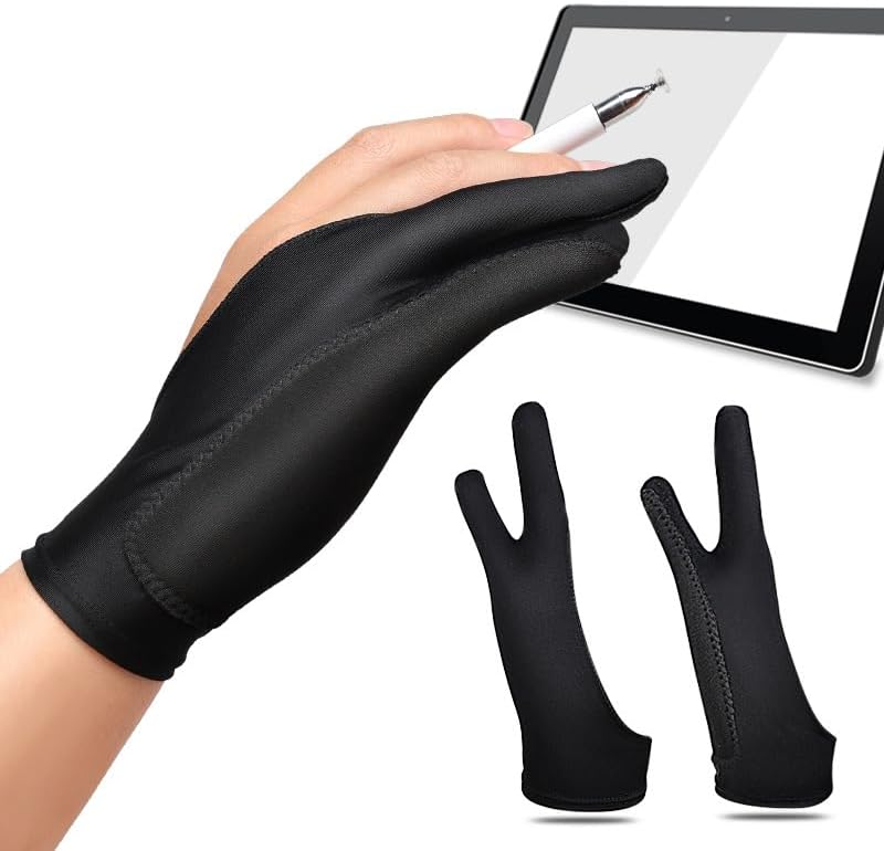 CENZICOM 2 Pack Drawing Glove, Artist Glove with Two Fingers for ...