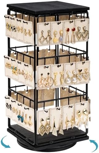 Amazon.com: Yoimori 360 Rotating Earring Display Stands for Selling ...