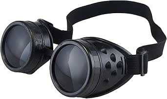 HAICN 1940s Pilot Goggles Steampunk Goggles Cyber Glasses Punk Retro ...