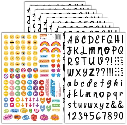 Amazon.com: WALPLUS 842 Pieces 9 Sheets Letters Stickers Self Adhesive ...