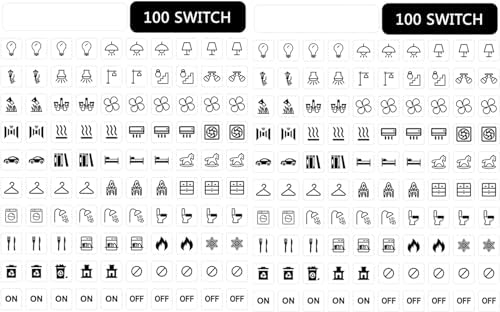 Amazon.com: WISDING 200PCS Light Switch Sticker Labels, Transparent ...