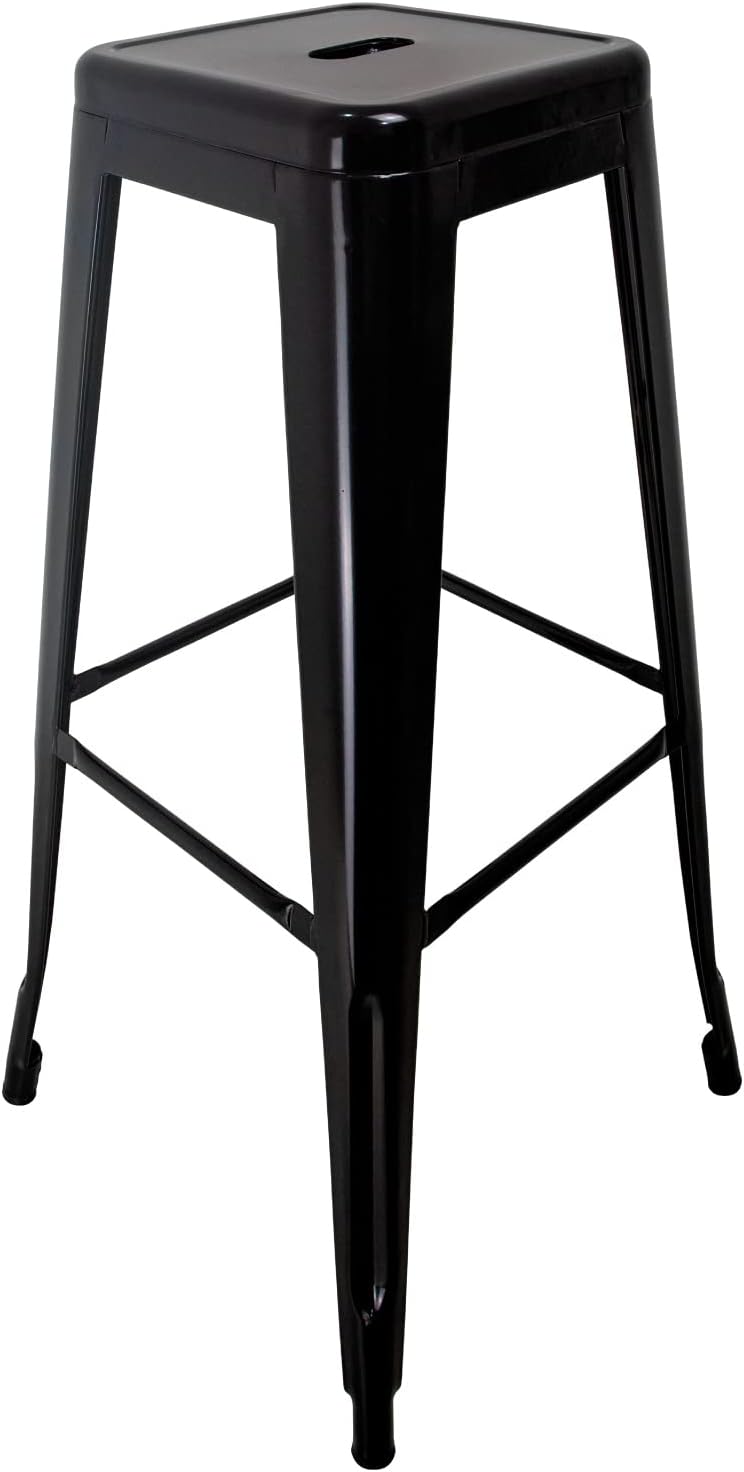 Kingshouse | Banco Tolix Alto De Metal – Color Negro Metálico – Banco ...