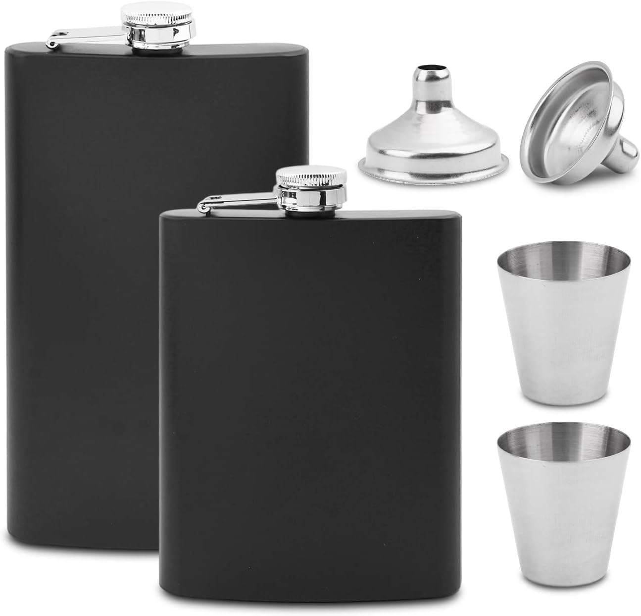 Amazon.com | 6pcs/set 8oz 12oz Party Camping Barbecue Stainless Steel ...