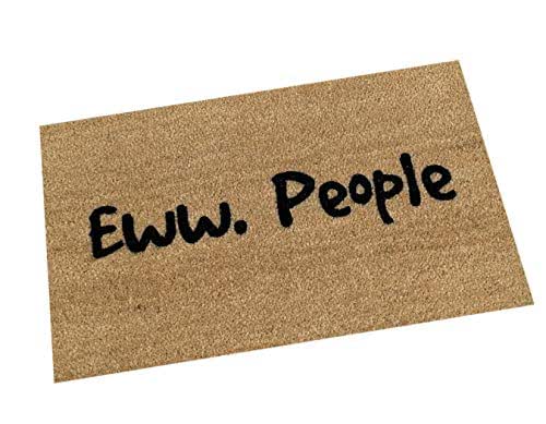 Amazon.com: Eww People Custom Hand Painted Funny Rude Door Mat Large ...