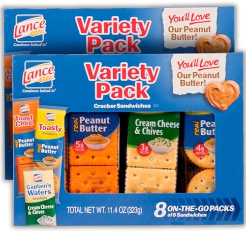 Amazon.com: Lance Crackers Variety Pack, Peanut Butter Crackers ...