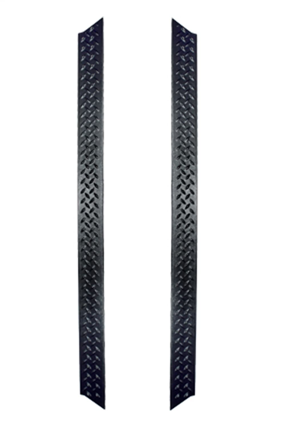 Rugged Ridge 11650.05 Black Diamond Plate Rocker Side Panel Kit, Rocker ...