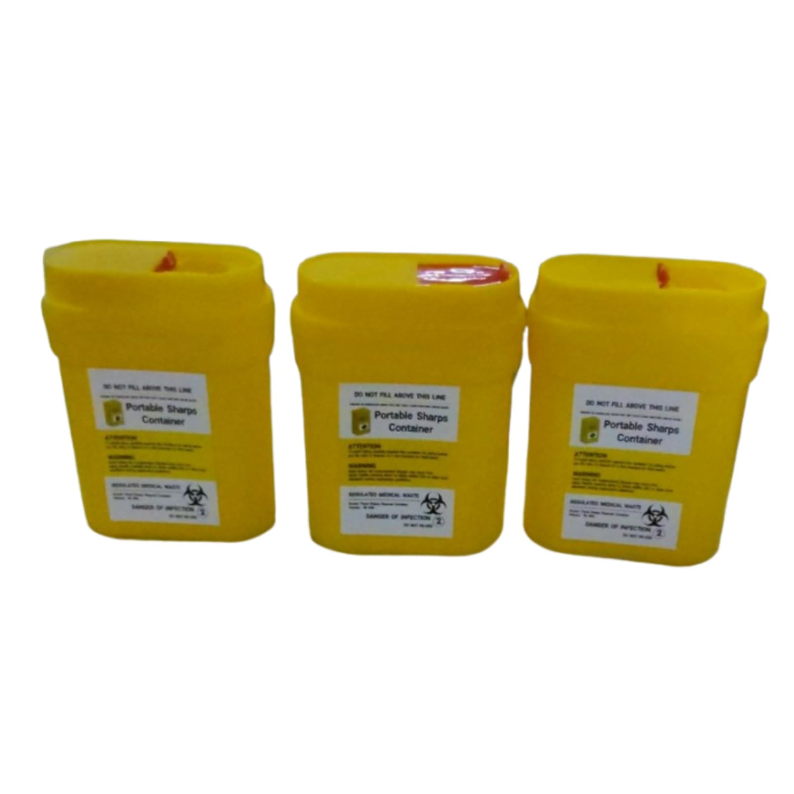 Amazon.com: Baderke 3 Pack Portable Travel Sharps Container Small ...