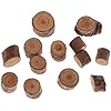 50 Pieces Natural Wood Round Log Slices Wooden Shape for Wood Crafts ...