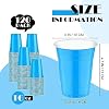 Amazon.com: cssopenss 120 pcs Blue Plastic Cups Wedding Disposable Cups ...