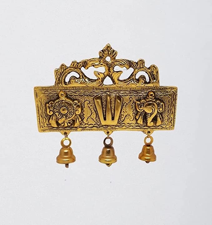 Buy Crown Warriors Metal Tirupati Balaji Shankh Chakra Namah Door ...