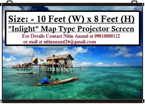 Inlight Map Type Projector Screen, Size: - 10X8 Ft.(in Imported HIGH ...