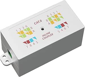 rhinocables RJ45 Cat 6 Gigabit Inline Punchdown Krone Coupler Joiner ...