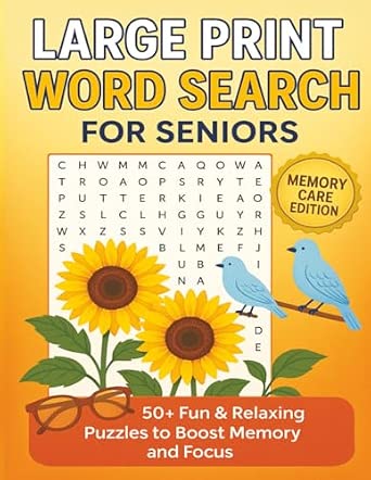 Large Print Word Search Puzzle Book for Seniors: Memory Care Activities ...