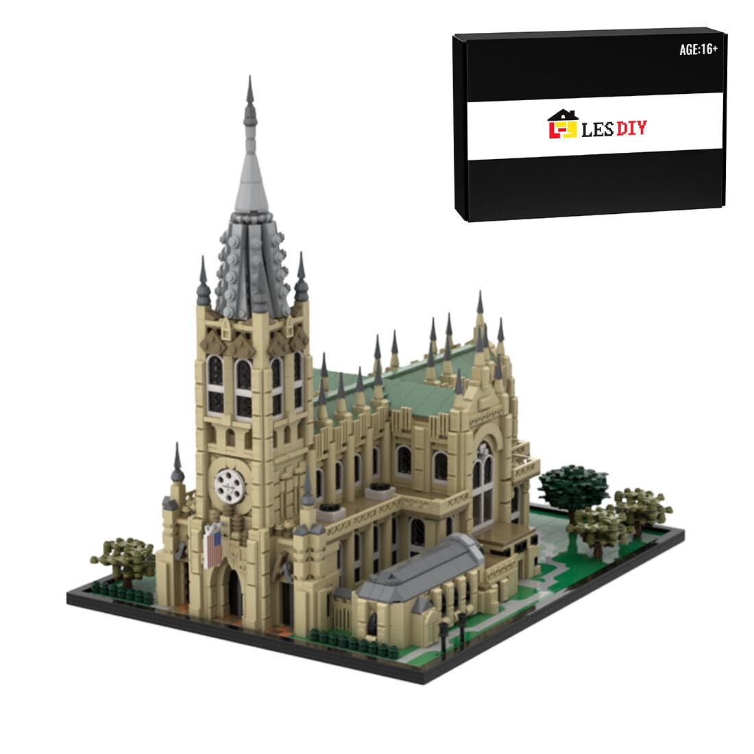 PLEBES Medieval Grace Church Building Blocks, French Gothic Revival ...
