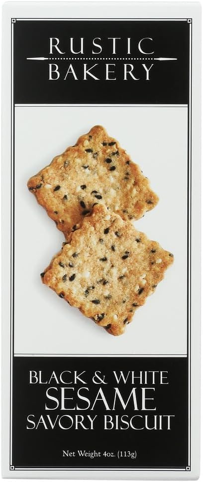 Amazon.com: RUSTIC BAKERY Black & White Sesame Savory Biscuits, 4 OZ ...