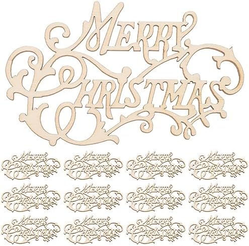 Amazon.com: SEWACC Merry Christmas Wood Cutout: 20pcs Mini Wooden ...