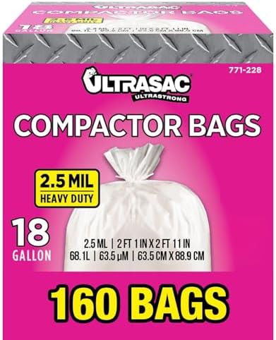Amazon.com: Dano Pre-Cuffed Compactor Bags (50 Pack) - Precuffed ...