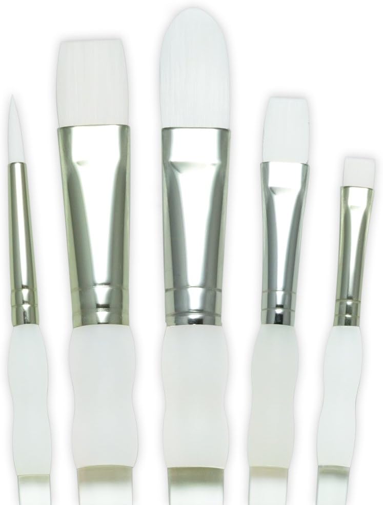 Royal and Langnickel 5 Piece White Taklon Set : Amazon.co.uk: DIY & Tools