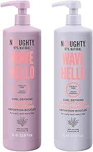 Noughty 97% Natural Wave Hello Shampoo and Conditioner, Vitamin Rich ...