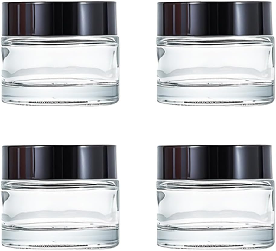 Amazon.com: 4Packs 15ml Clear Glass Balm Jars Empty Glass Jars with ...