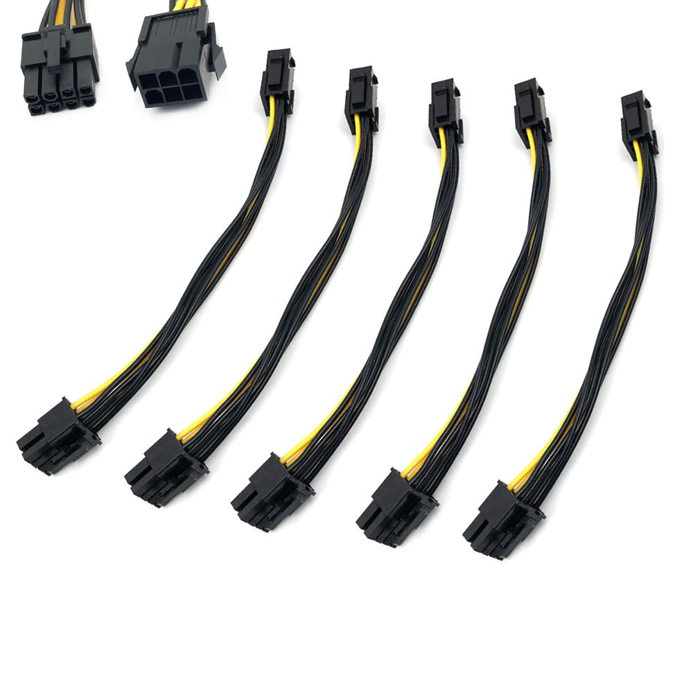 Amazon.com: FainWan 5Pack 6 Pin Male to 8 Pin Male PCIe Adapter Power ...