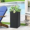 Amazon.com : SUNNYPARK 2 Pack Tall Planters for Outdoor Plants Rattan ...