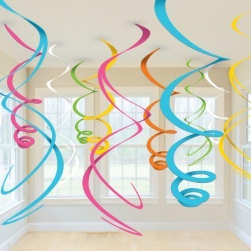 Party Propz Multicolour Swirls for Decorations/Birthday Parties (Set of ...