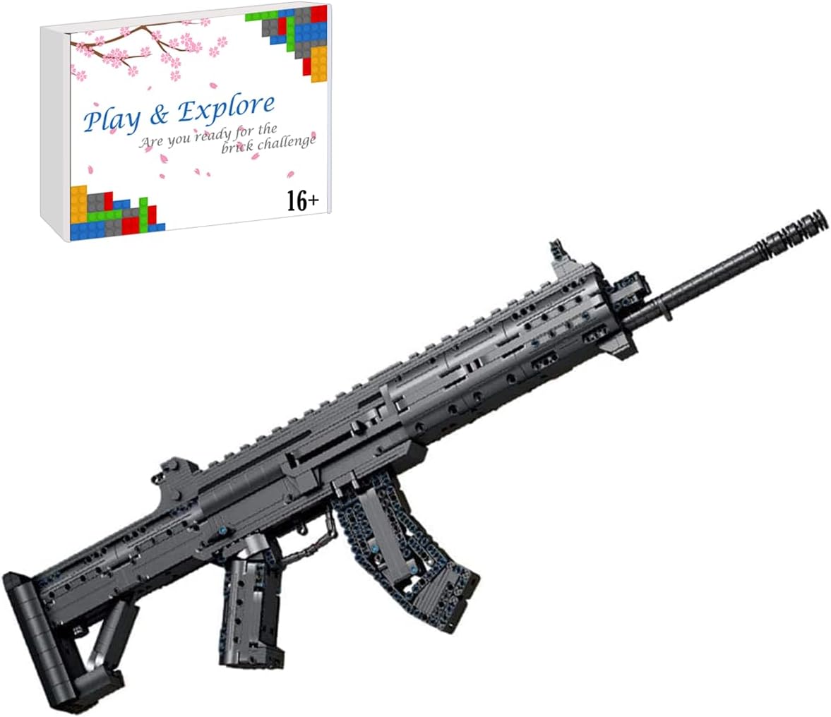 Amazon.com: FULHOLPE Gun Building Block, 1352+Pcs Manually Loaded ...