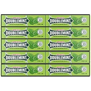 Amazon.com: DOUBLEMINT WRIGLEY'S DOUBLEMINT Chewing Gum Bulk Pack, 5 ...