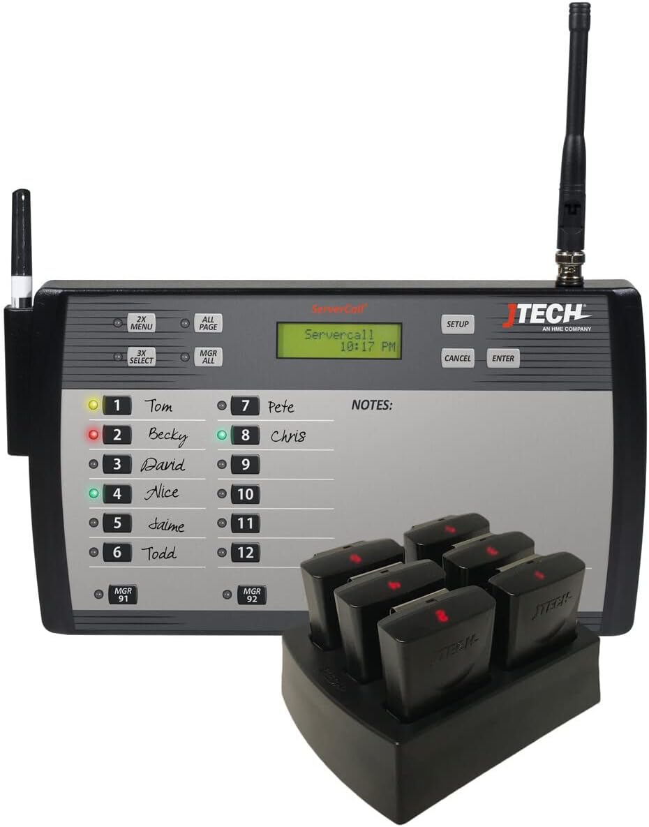 Amazon.com: JTECH ServerCall® Transmitter Paging System -6 Rugged ...