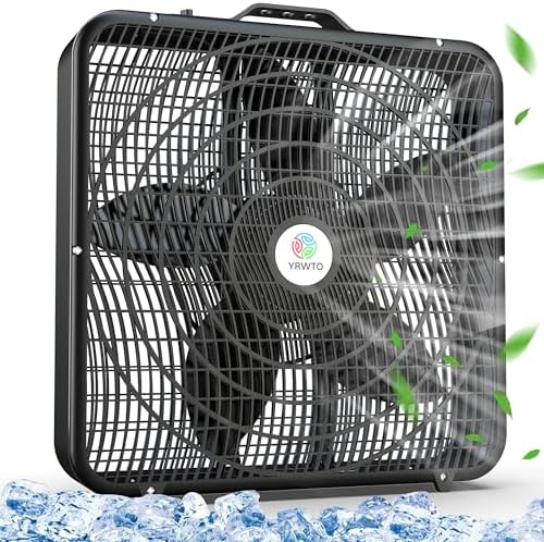 Amazon.com: 20 Inch Box Fan, 3-Speed Cooling Window Table Fan for Air ...