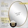 Amazon.com: Gold Circle Wall Mirror 30 Inch Round Wall Mirror for ...