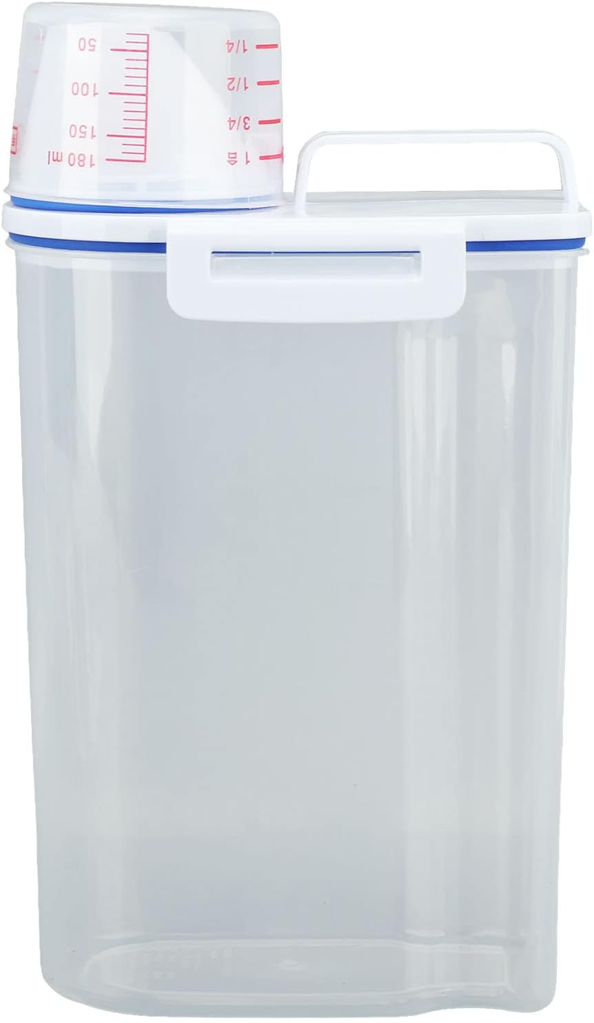 Amazon.com: Rice Storage Container, Plastic Rice Dispenser Bin with ...