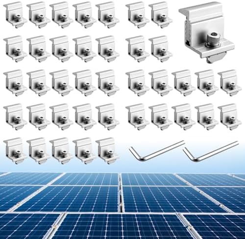 Amazon.com : Anbte 6Pcs Solar Panel Bracket Kit, Aluminium Solar Panel ...