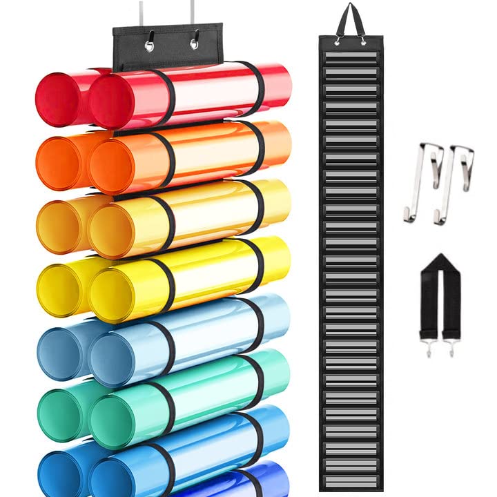 Vinyl Storage Organizer Vinyl Roll Holder 52 Compartments Craft Room ...