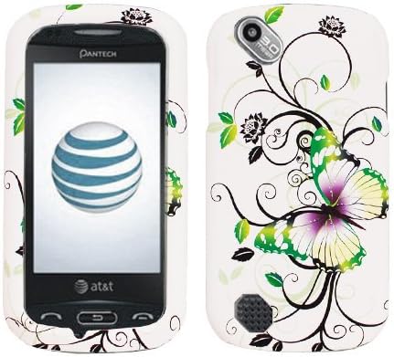 Amazon.com: White Green Purple Butterfly Vine Rubberized Snap on Hard ...