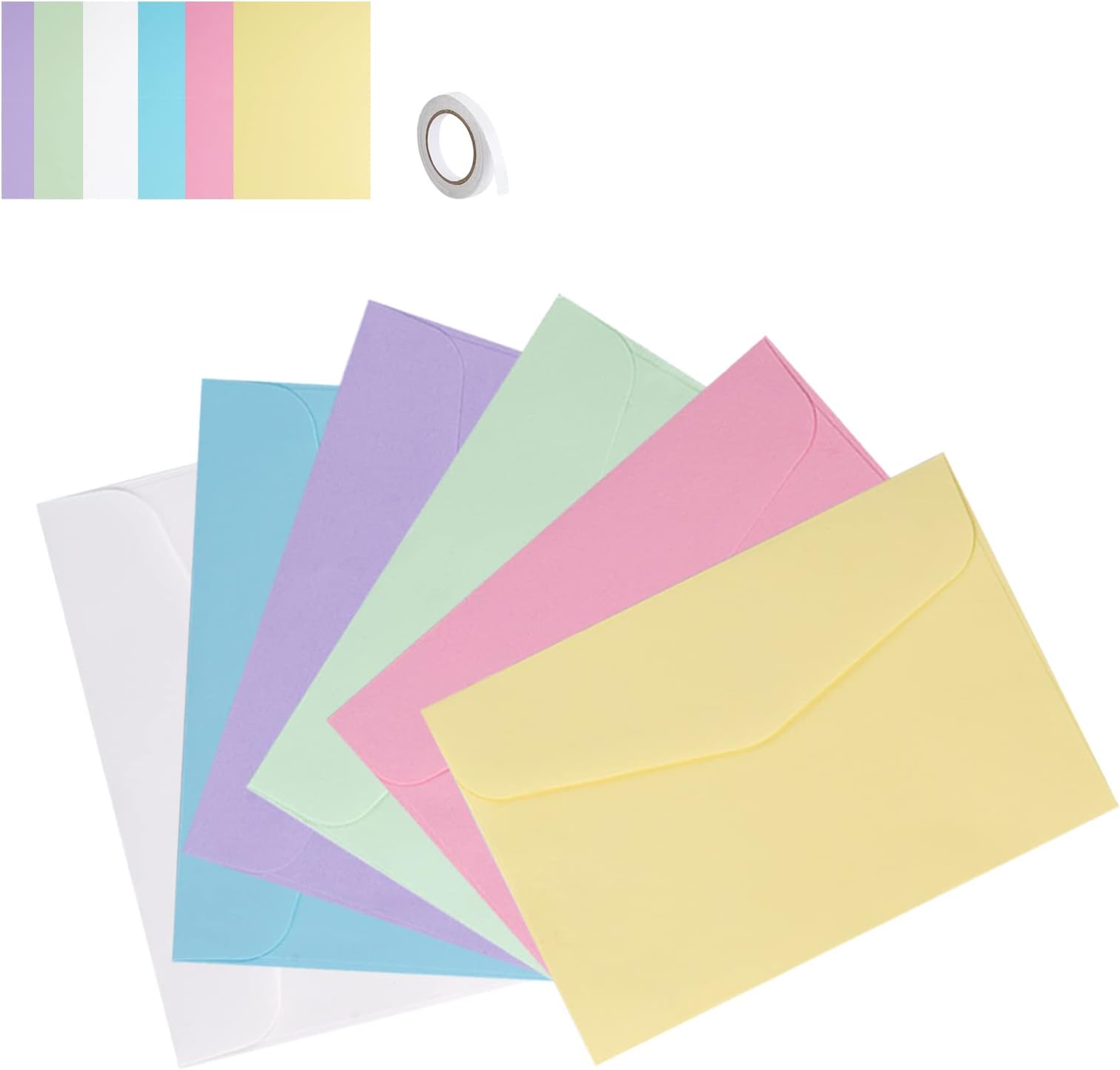 Craft UK 2350 5X5 Card and Envelope Pack of 50 - Mixed - Pastels ...